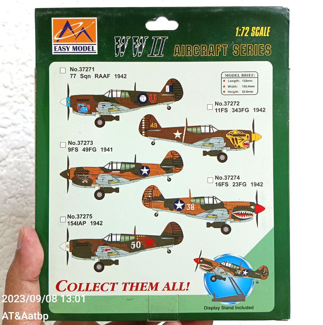 Easy Model Winged Ace 1:72 CURTISS P-40E Tomahawk (USAF), Hobbies ...
