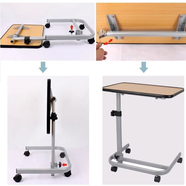 elderly wheelchair dining table patient hospital roller (moving table ...