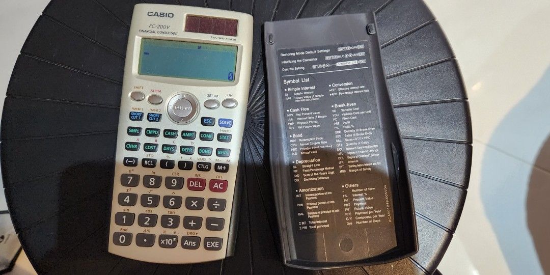 Financial Calculator Casio FC-200V for loan, Computers & Tech, Office ...
