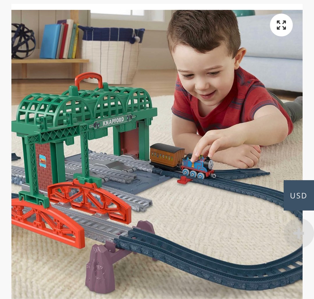 Fisher-Price Thomas & Friends Knapford Station Train Set track with 2 ...