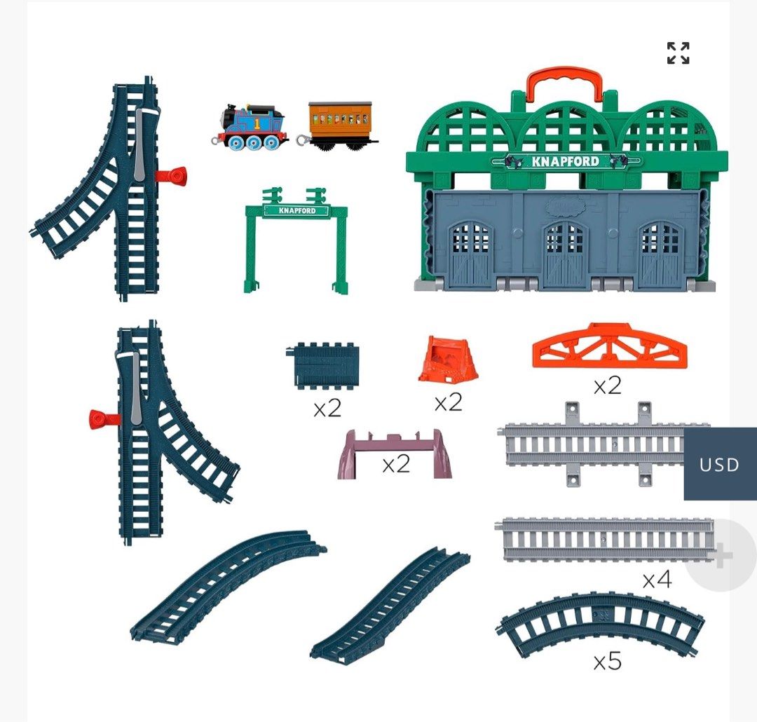 Fisher-Price Thomas & Friends Knapford Station Train Set track with 2 ...