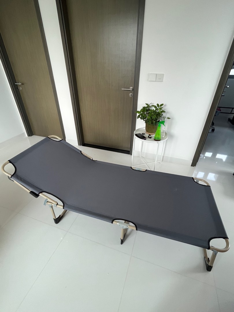 Foldable single bed, Furniture & Home Living, Furniture, Bed Frames ...