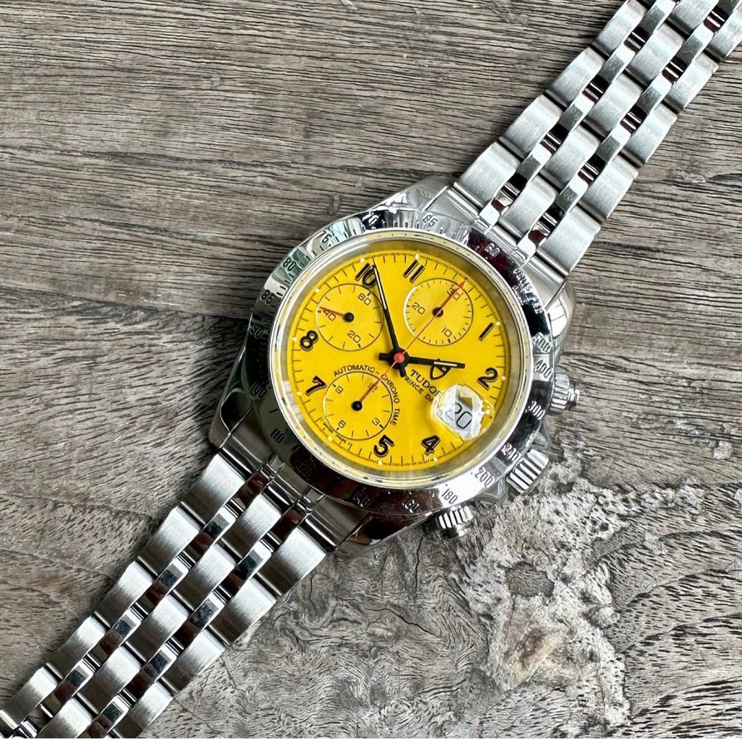 (Full set/Rare Yellow) 1990s Tudor Chrono Tritium dial, Luxury, Watches ...
