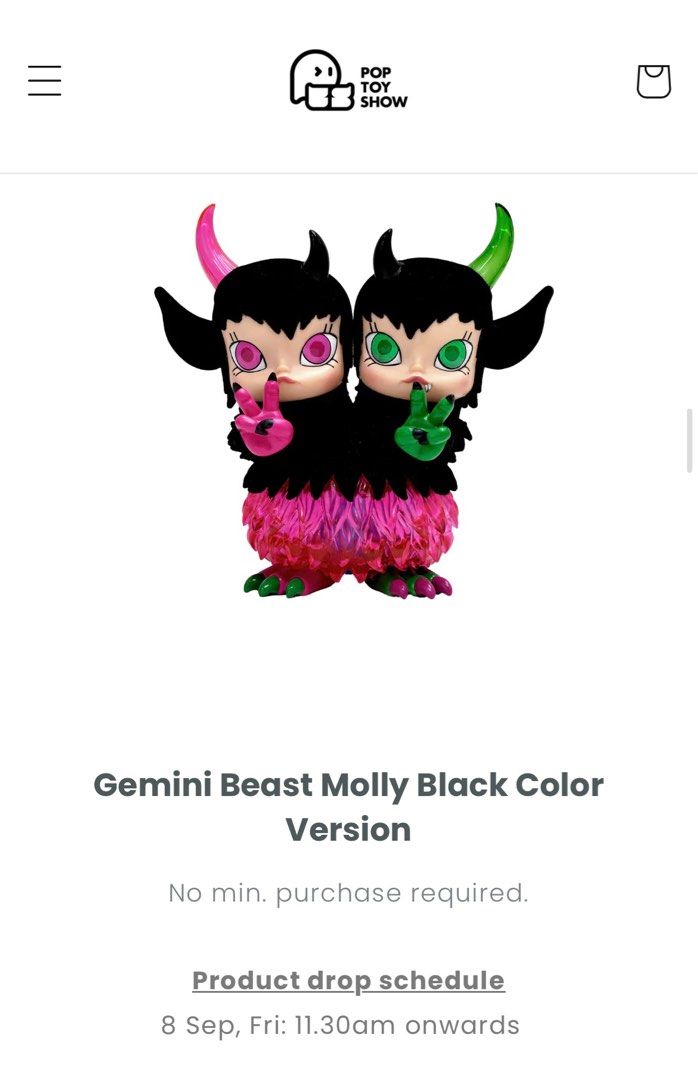 Gemini Beast Molly Black Color Version, Hobbies & Toys, Toys & Games on ...