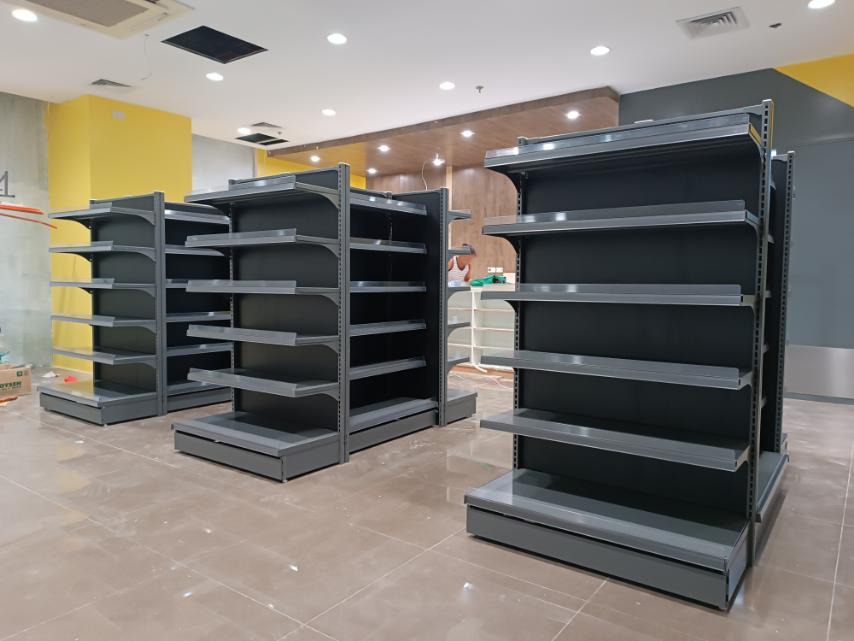 Gondola dark gray store supermarket shelves high quality made in korea ...