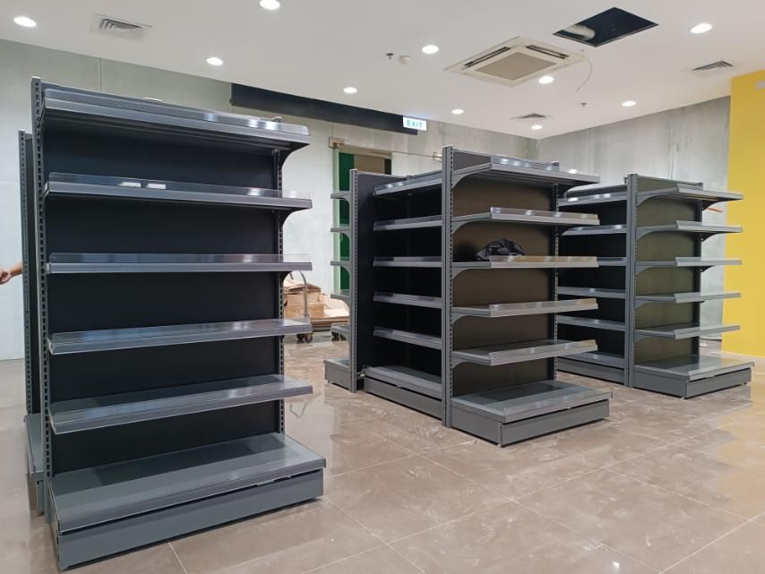 Gondola dark gray store supermarket shelves high quality made in korea ...