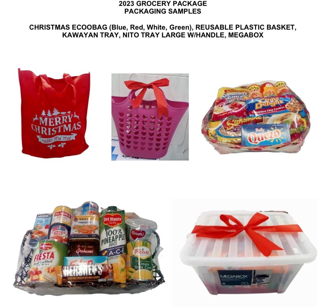 GROCERY PACKAGES FOR XMAS GIVEAWAYS, Food & Drinks, Gift Baskets ...