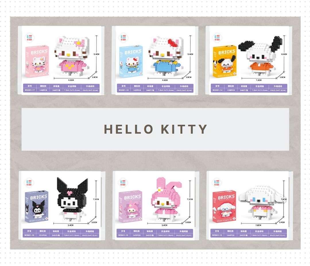 Hello Kitty - Nano Building Blocks, Hobbies & Toys, Toys & Games on ...