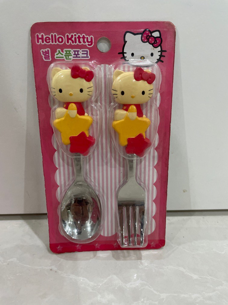 Hello Kitty spoon fork set, Bayi & Anak, Perawatan & Makanan Anak di ...