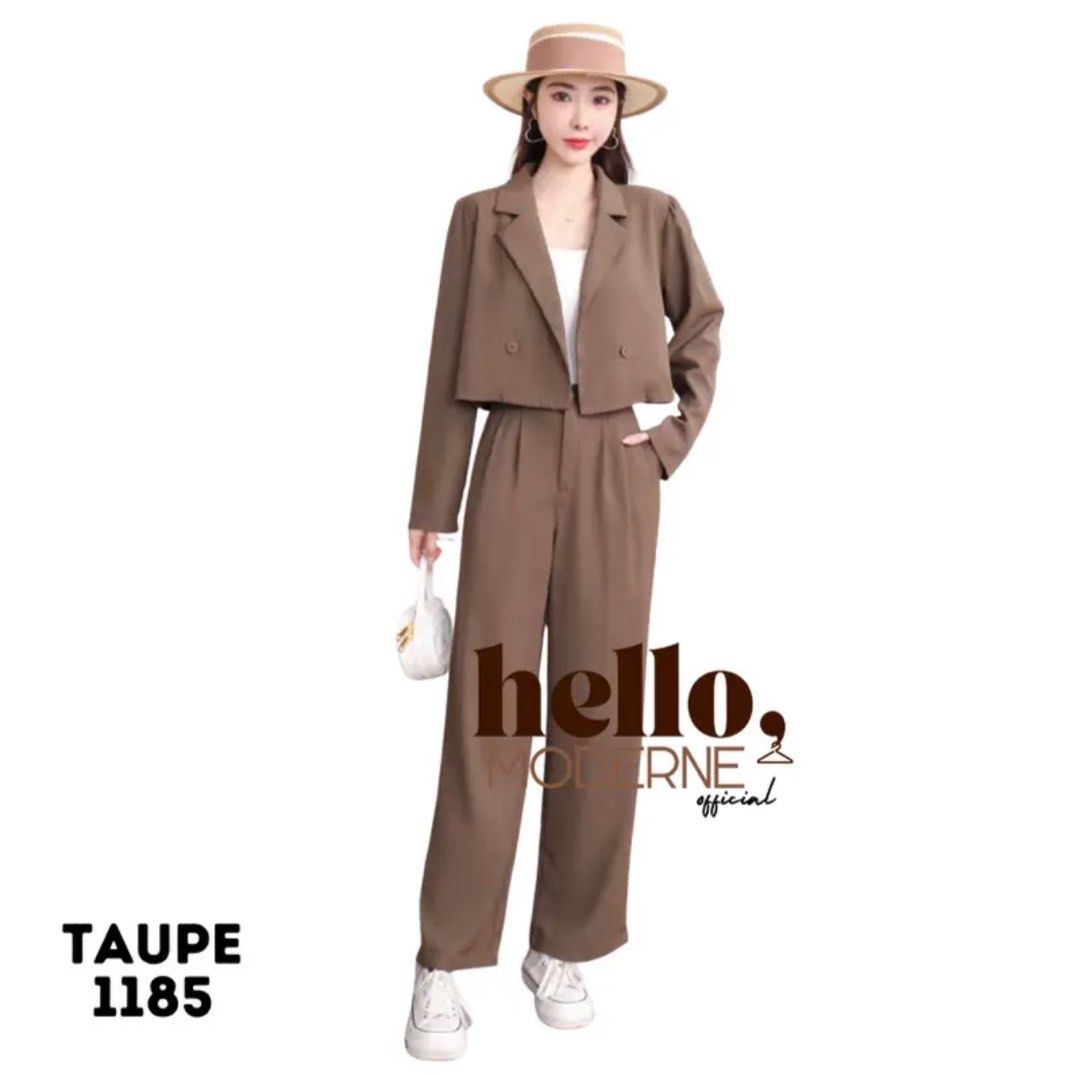 Hello Moderne Taupe Coordinates Corporate Attire Set Terno Formal ...