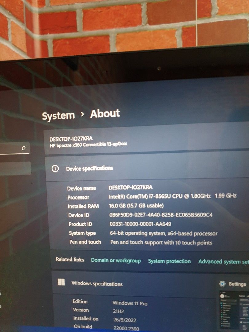 Hp Specter X360 Royal Blue Colour Core i7 8th Gen 16GB Ram 256GB SSD ...