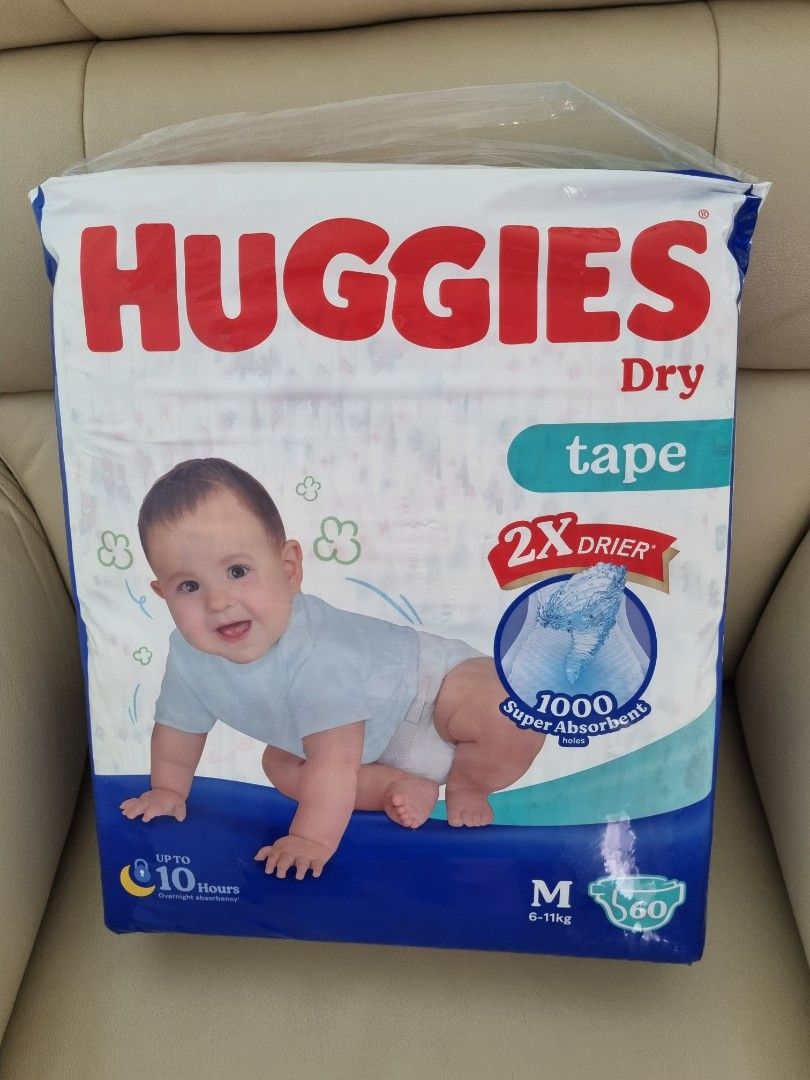 Huggies Diapers M Size, Babies & Kids, Bathing & Changing, Diapers ...