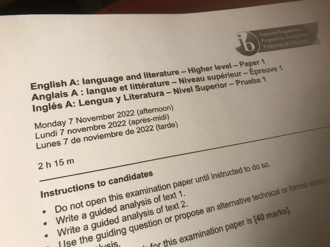 IB English A/English B/Chinese A/Chinese B SL/HL past papers (2012-2023 ...