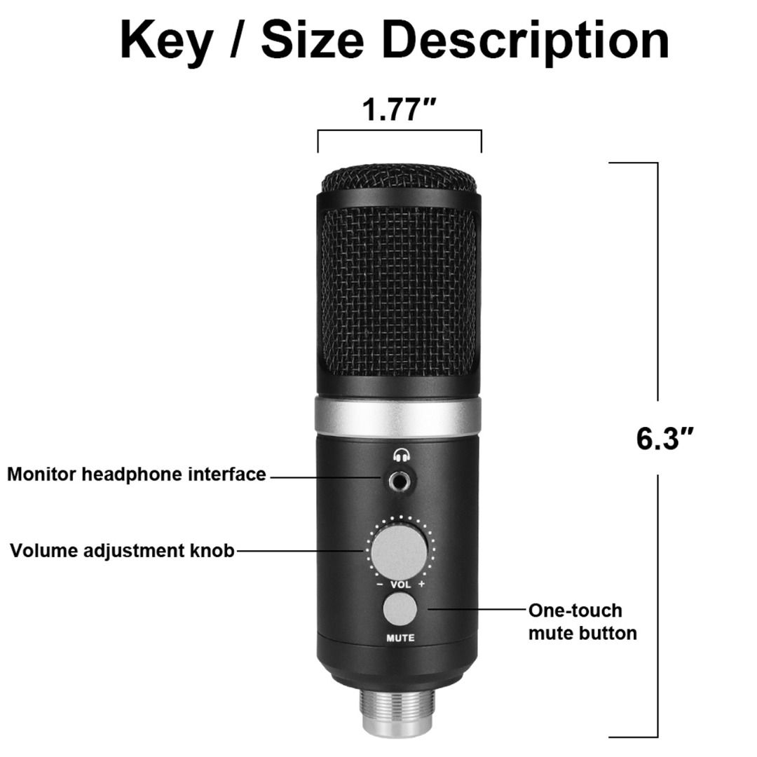 [iDS] USB Microphone / USB Cardioid Condenser Microphone / Podcast ...