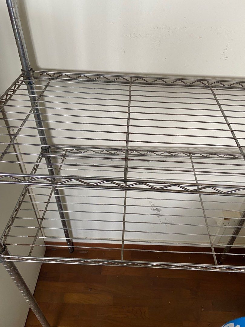 IKEA metal rack/ shelves, Furniture & Home Living, Furniture, Shelves ...