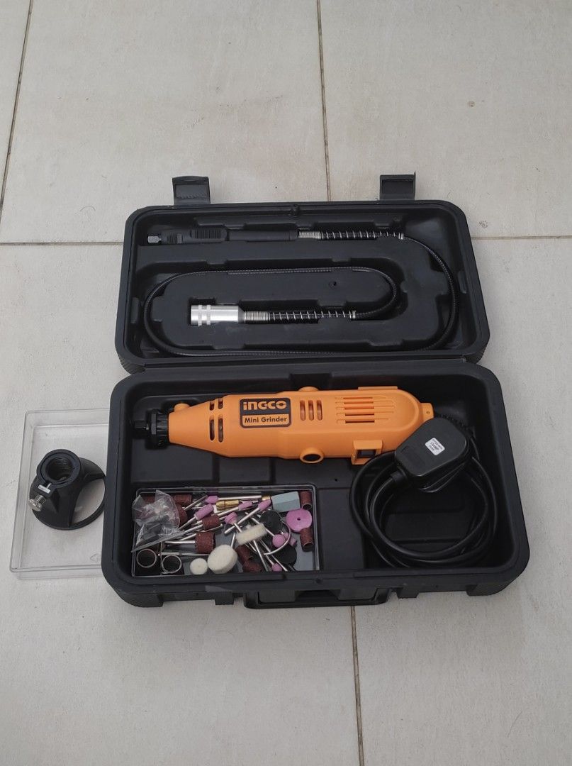 INGCO MINI GRINDER WITH ORIGINAL ACCESSORIES AND ADD-ON, COME WITH BOX ...