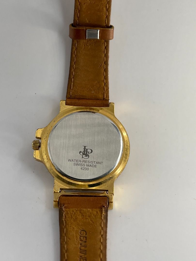 John Player Special Racing Quartz Watch - Gold Plated Case - White ...