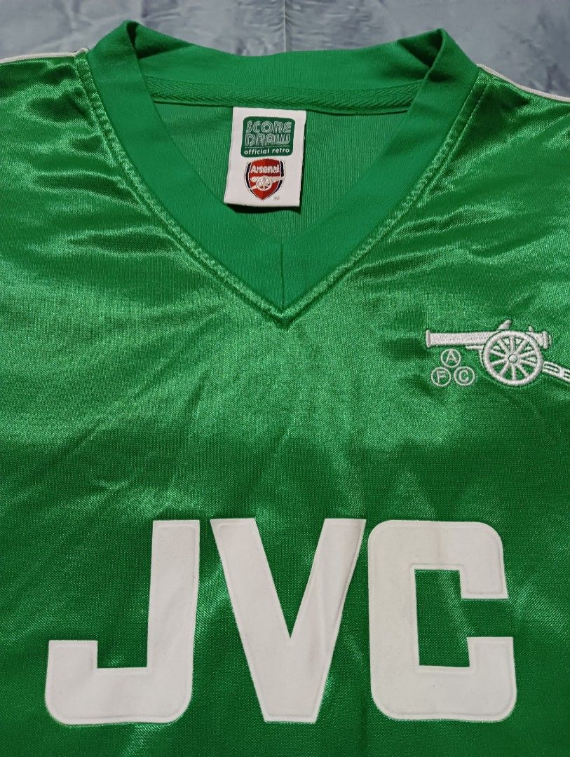 jvc arsenal score draw retro soccer jersey, Men's Fashion, Activewear ...
