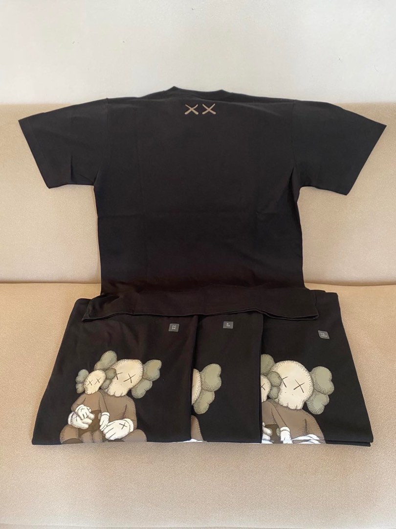Original KAWS Tees Black/ Mocha, Men's Fashion, Tops & Sets, Tshirts ...