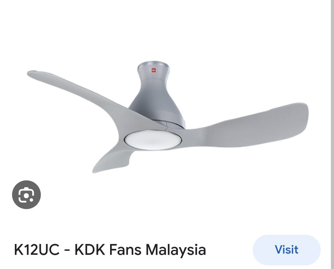 KDK ceiling fan with light, Furniture & Home Living, Lighting & Fans ...
