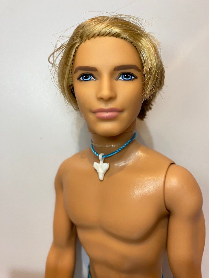 Barbie In A Mermaid Tale Blonde KEN Doll Blue Shorts , Hobbies & Toys ...