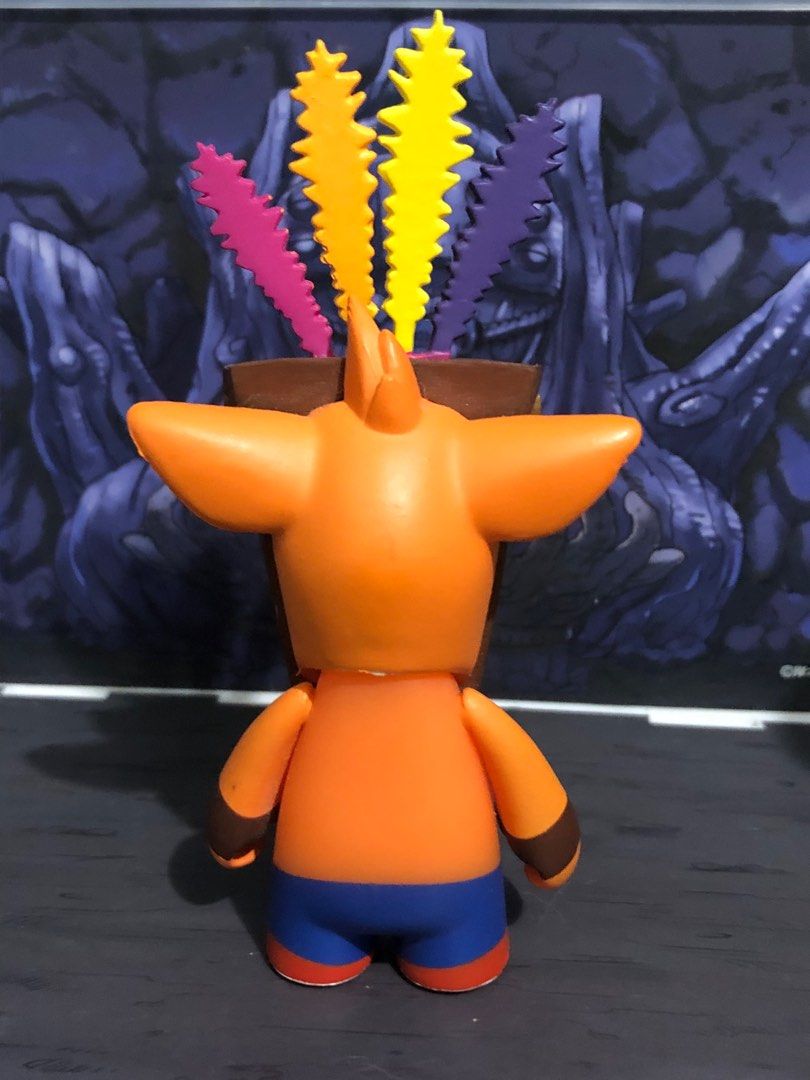 Kidrobot - Crash Bandicoot with Aku Aku Mask, Hobbies & Toys, Toys ...