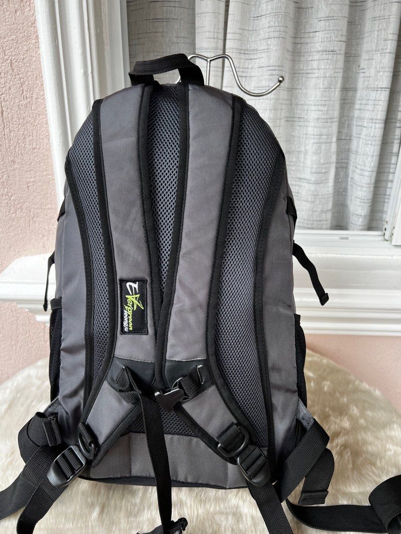 Kolon Sport Padded Backpack in Gray with blue details, Men's Fashion ...