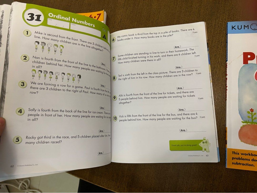 Kumon math exercise book 英文數學練習, 興趣及遊戲, 書本 & 文具, 書本及雜誌 - 補充練習 - Carousell