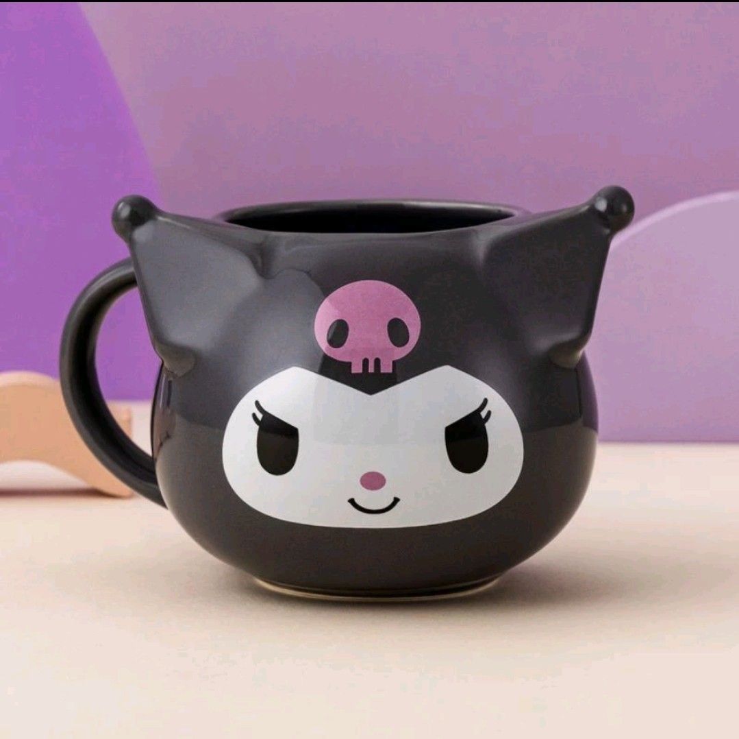 Kuromi Head Ceramic Mug, Furniture & Home Living, Kitchenware ...