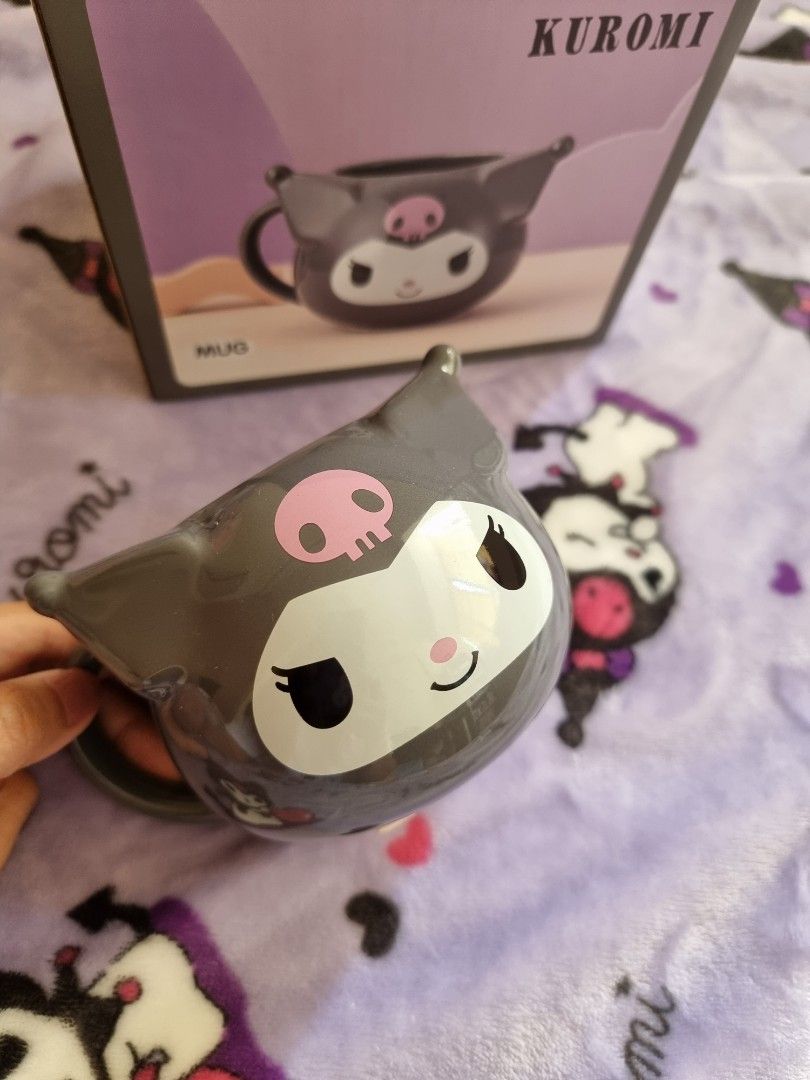 Kuromi Head Ceramic Mug, Furniture & Home Living, Kitchenware ...