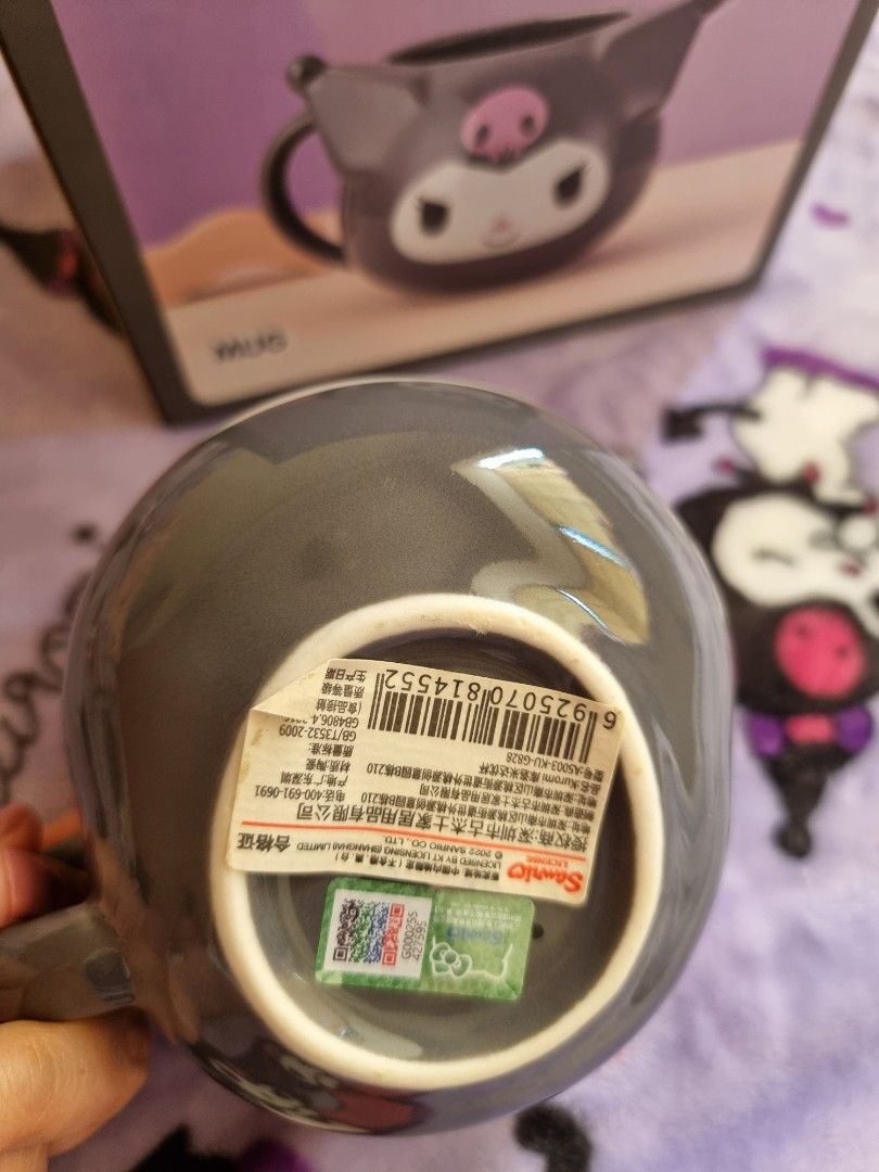 Kuromi Head Ceramic Mug, Furniture & Home Living, Kitchenware ...