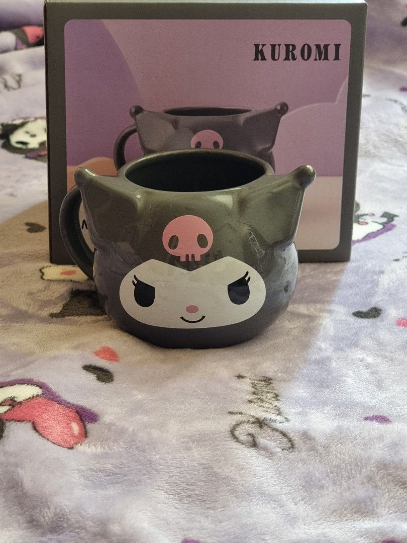 Kuromi Head Ceramic Mug, Furniture & Home Living, Kitchenware ...