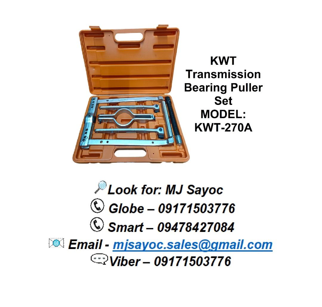 KWT Transmission Bearing Puller Set MODEL: KWT-270A, Commercial ...