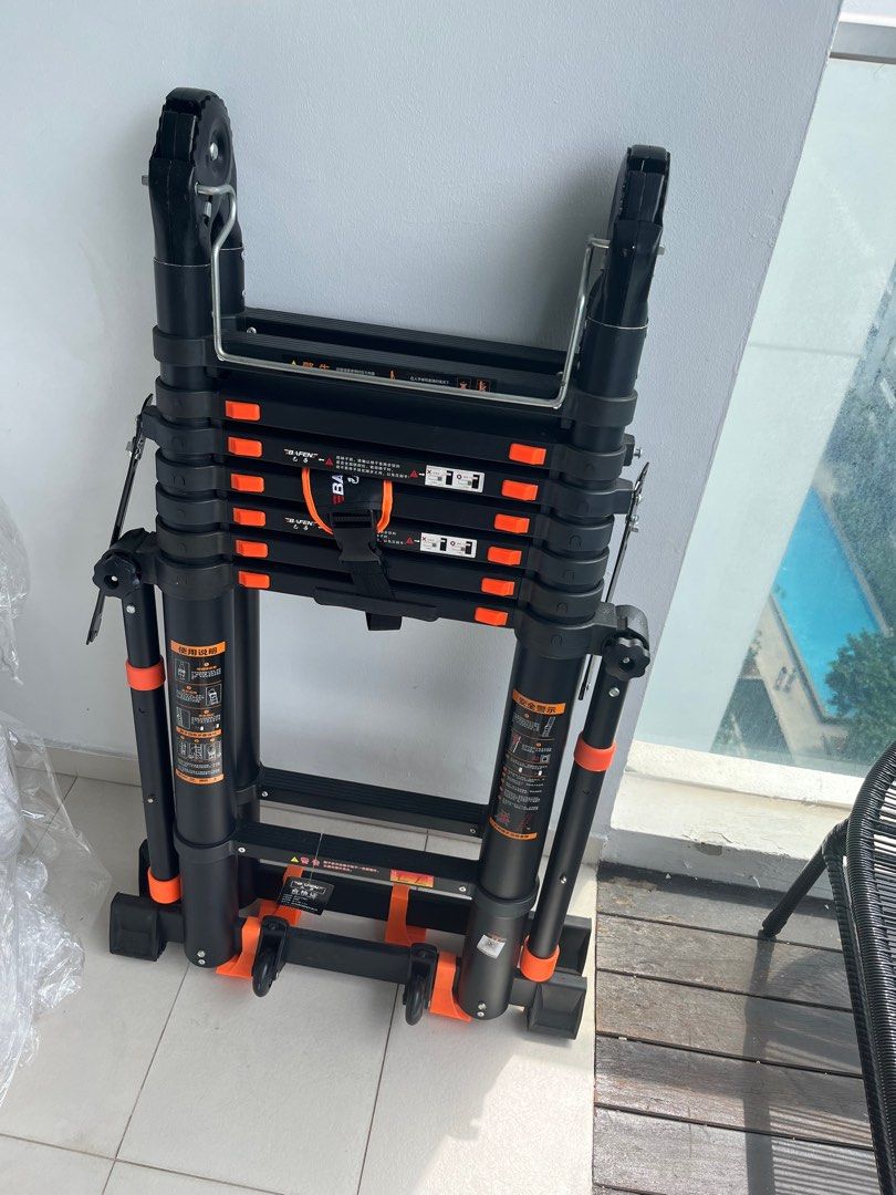 Ladder telescopic 3.3m + 3.3m, Furniture & Home Living, Home ...