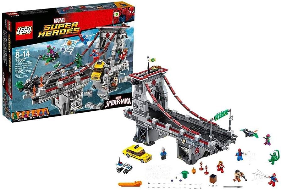 Lego 76057 Web Warriors Ultimate Bridge Battle 淨場景連盒及說明書 Marvel ...