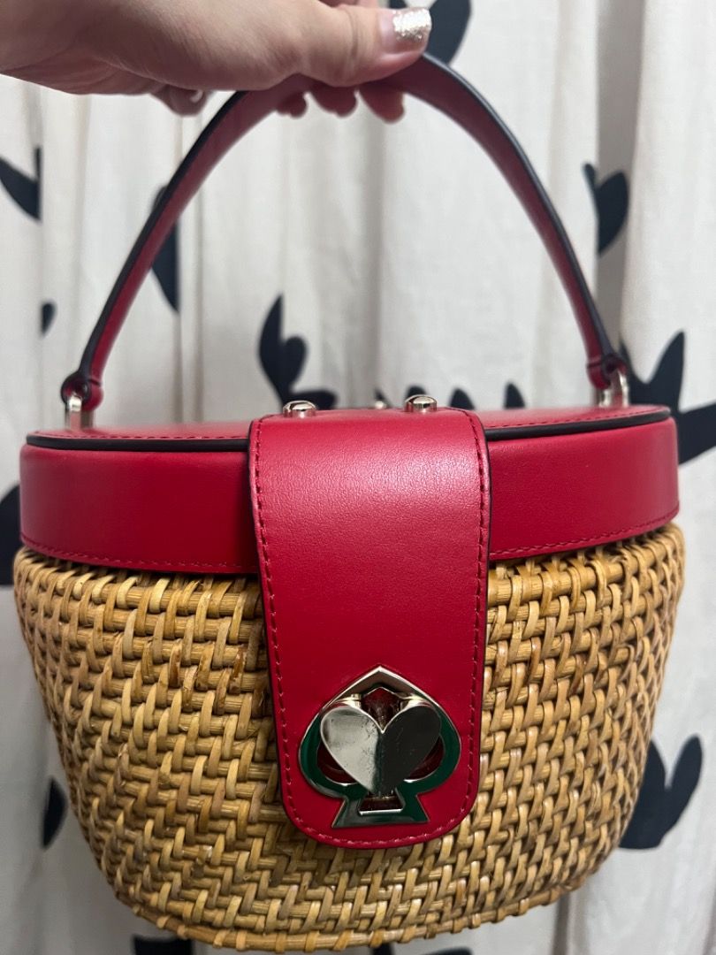 LIMITED EDITION Kate Spade Rattan Top Handle Bag, Women's Fashion, Bags ...