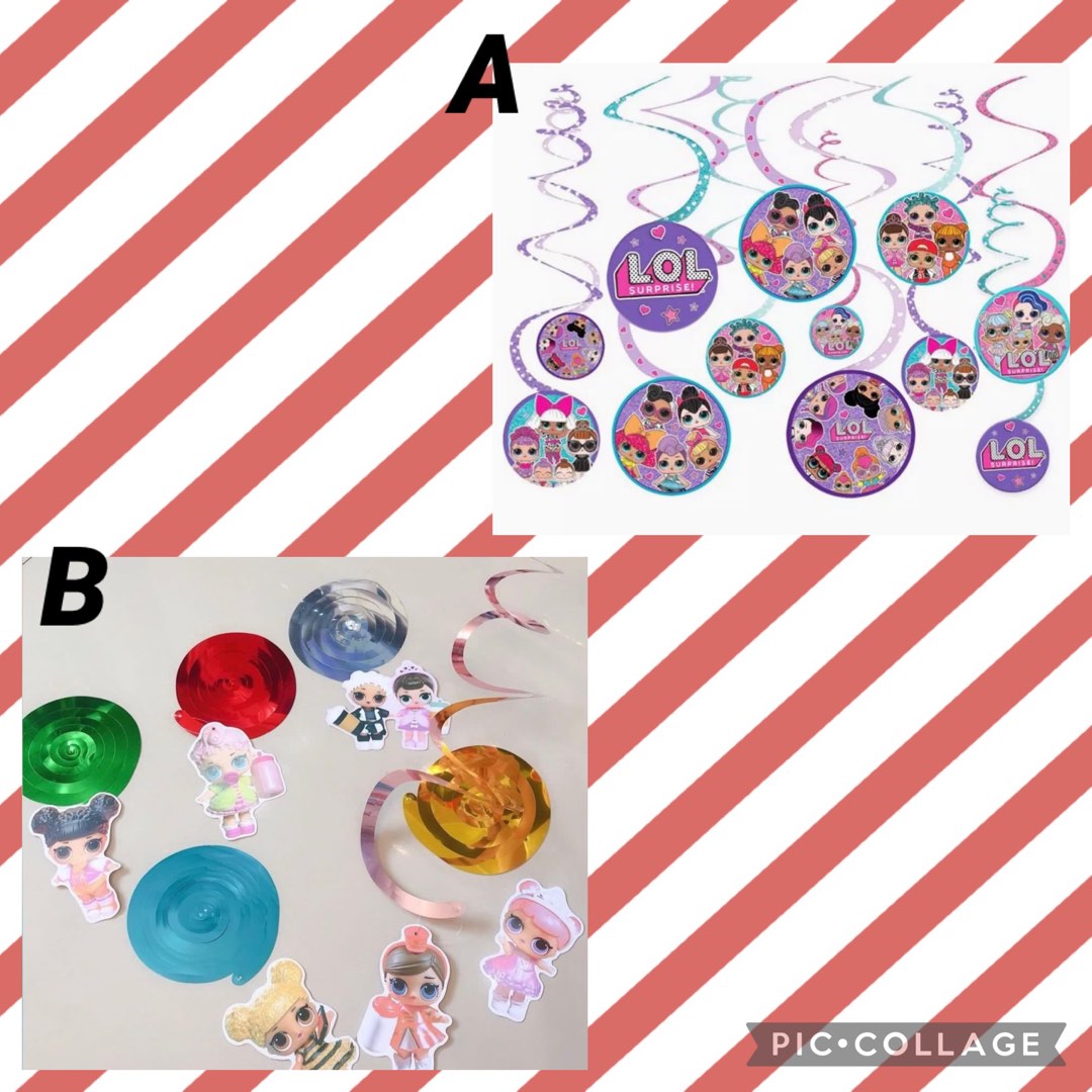 Lol Surprise Dolls birthday party supplies - spiral dangling deco ...