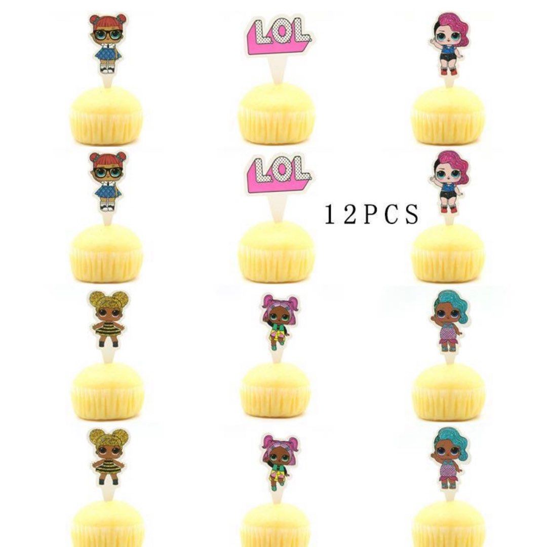 Lol Surprise Dolls party supplies - cupcake dessert toppers / party ...