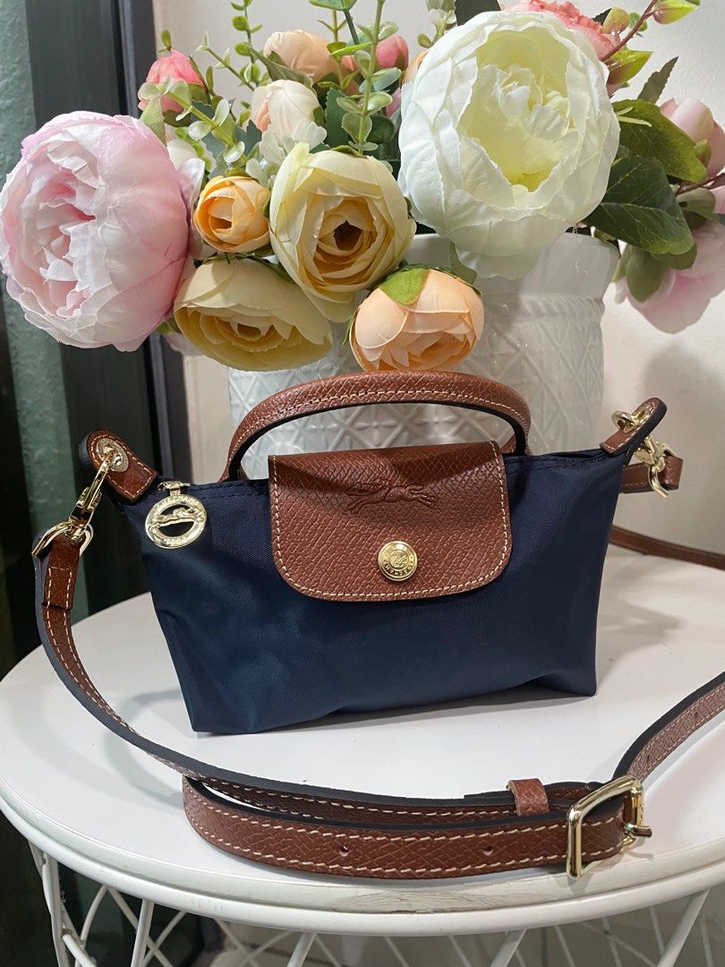 Longchamp Mini Le Pliage Custom Long Strap, Luxury, Bags & Wallets on ...