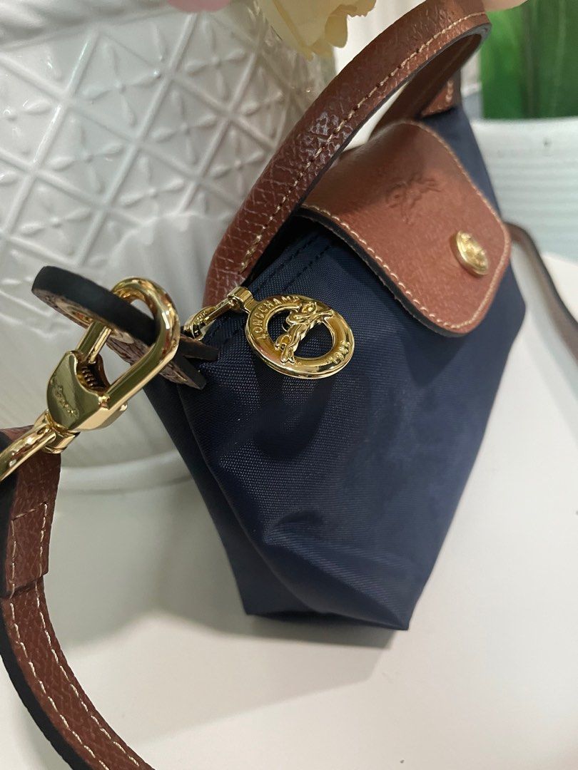 Longchamp Mini Le Pliage Custom Long Strap, Luxury, Bags & Wallets on ...