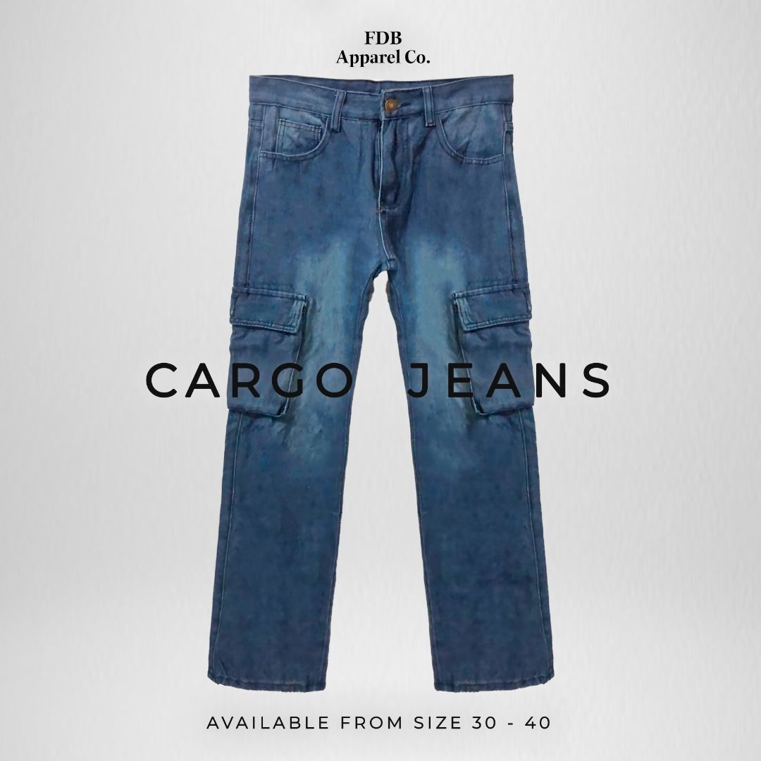 Mens Korean Fashion Streetwear Aesthetic Washed Denim Blue Maong ...