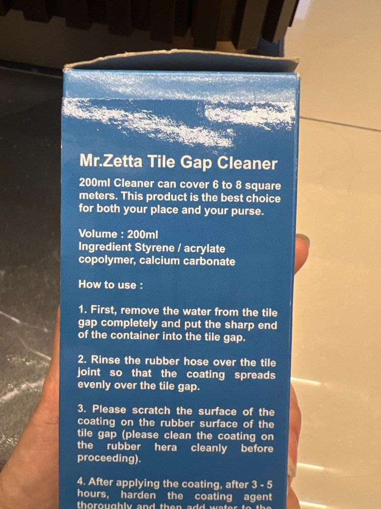 Mr Zetta Tile Gap Cleaner 200g, Furniture & Home Living, Cleaning ...