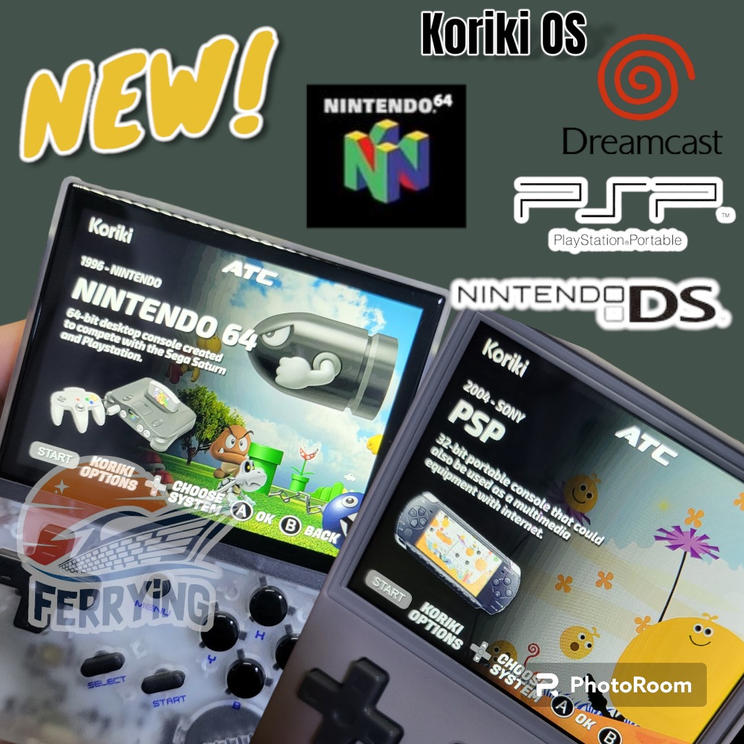 [NEW] KORIKI OS on Anbernic RG35xx with psp nds nintendo 64 dreamcast miyoo mini, Video Gaming ...