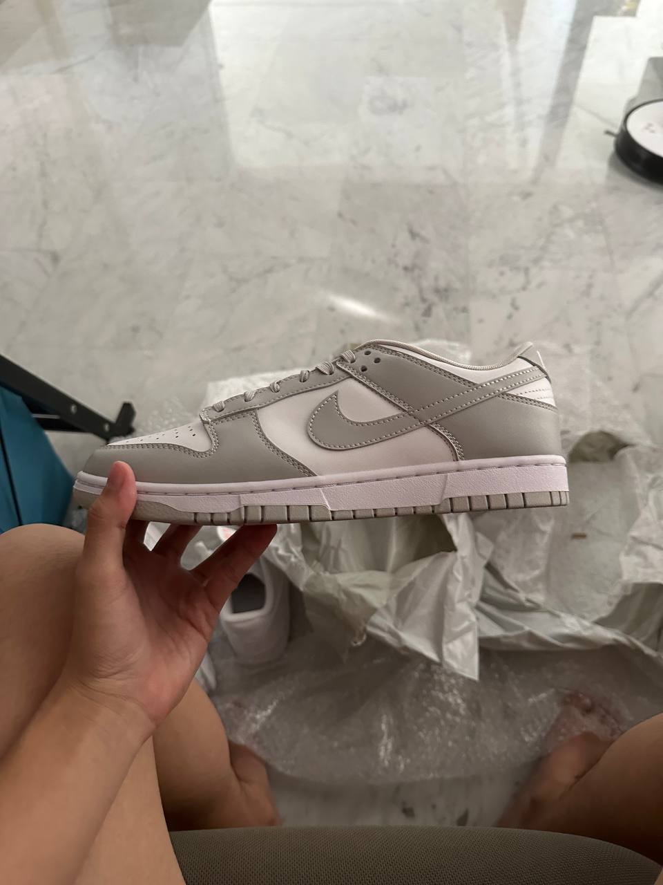 Nike Grey Fog Dunk, Luxury, Sneakers & Footwear on Carousell