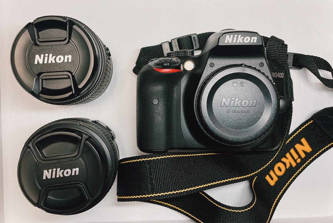 Nikon D3400 + 2 Lens (Kit + Prime), Photography, Cameras on Carousell