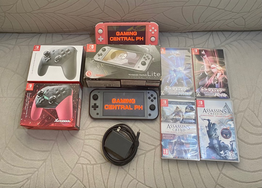 Nintendo Switch Lite Shining Pearl and Brilliant Diamond Edition, Video ...