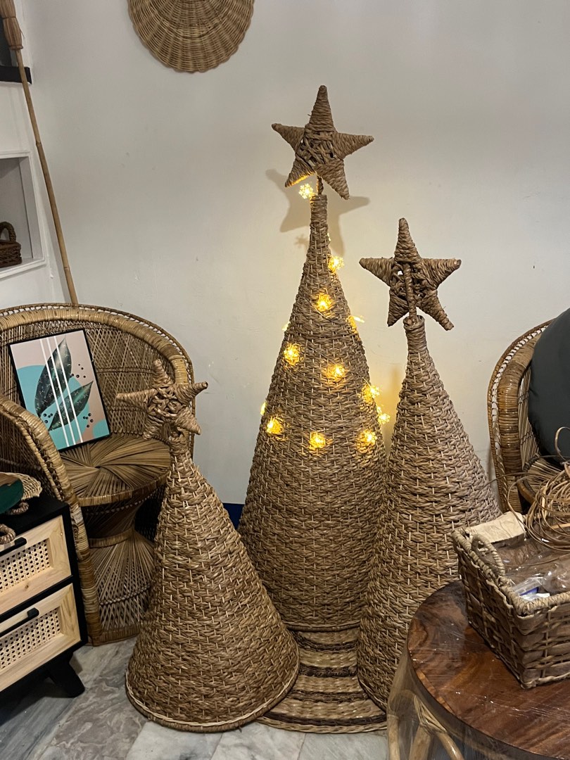 On hand NATIVE CHRISTMAS TREE SET of 3, Furniture & Home Living, Home ...