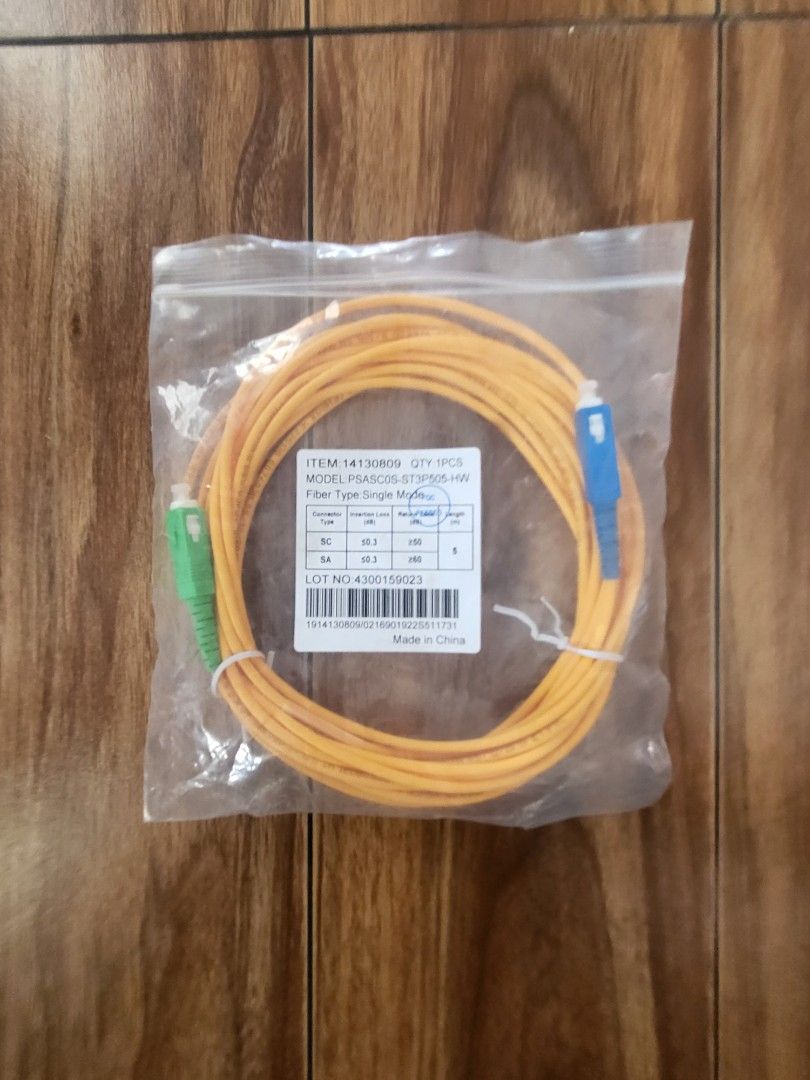 Optic Fiber Cable 5M Globe PLDT Converge, Computers & Tech, Parts ...