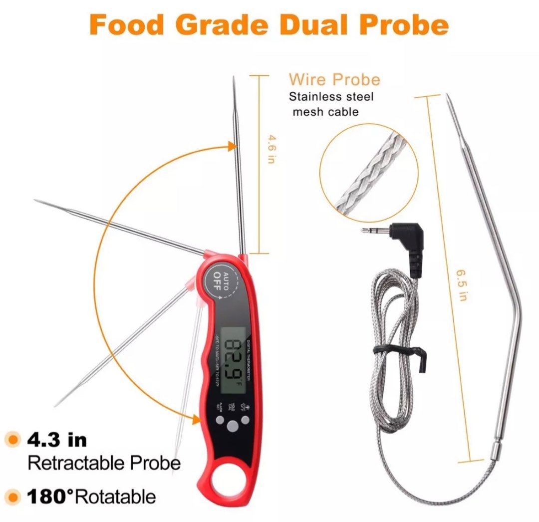 New Oven Meat Thermometer Dual Probes (300 C), TV & Home Appliances ...