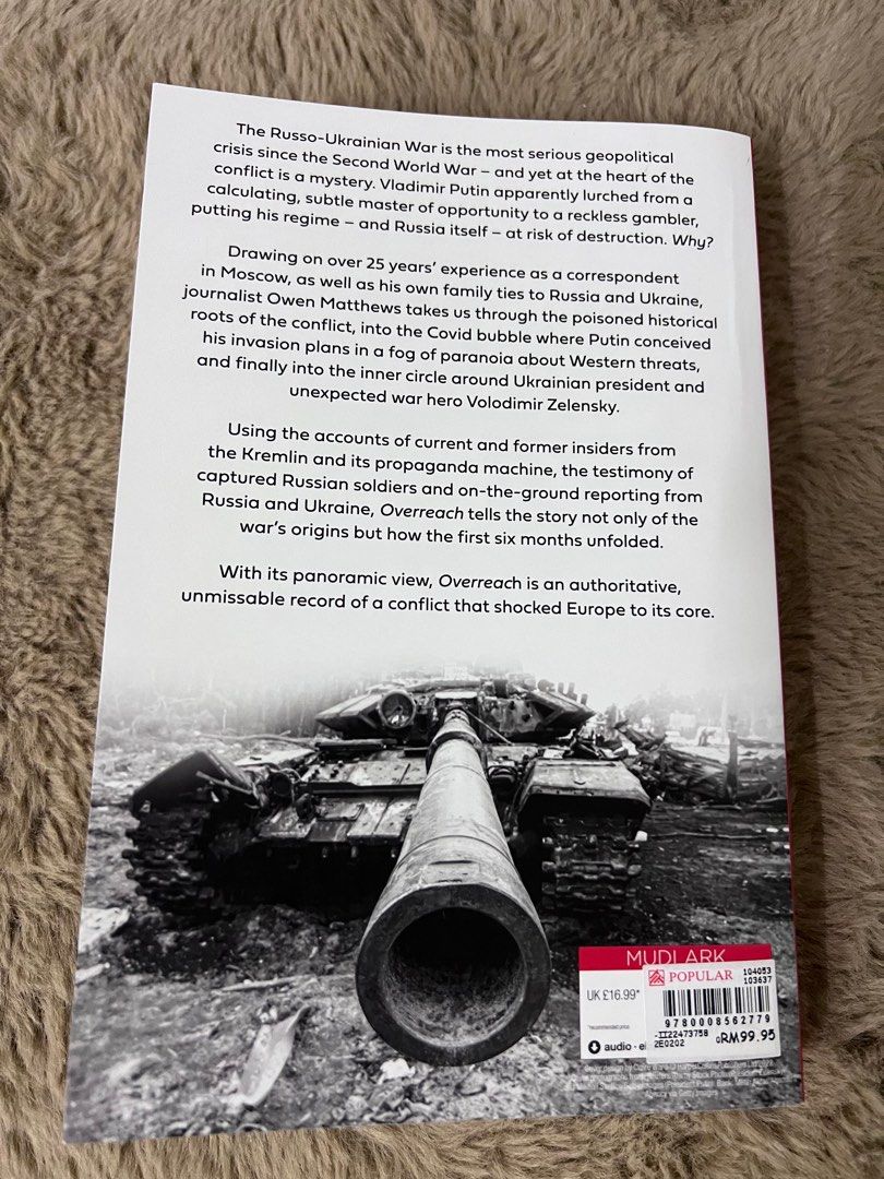 Overreach by Owen Matthews, Hobbies & Toys, Books & Magazines ...